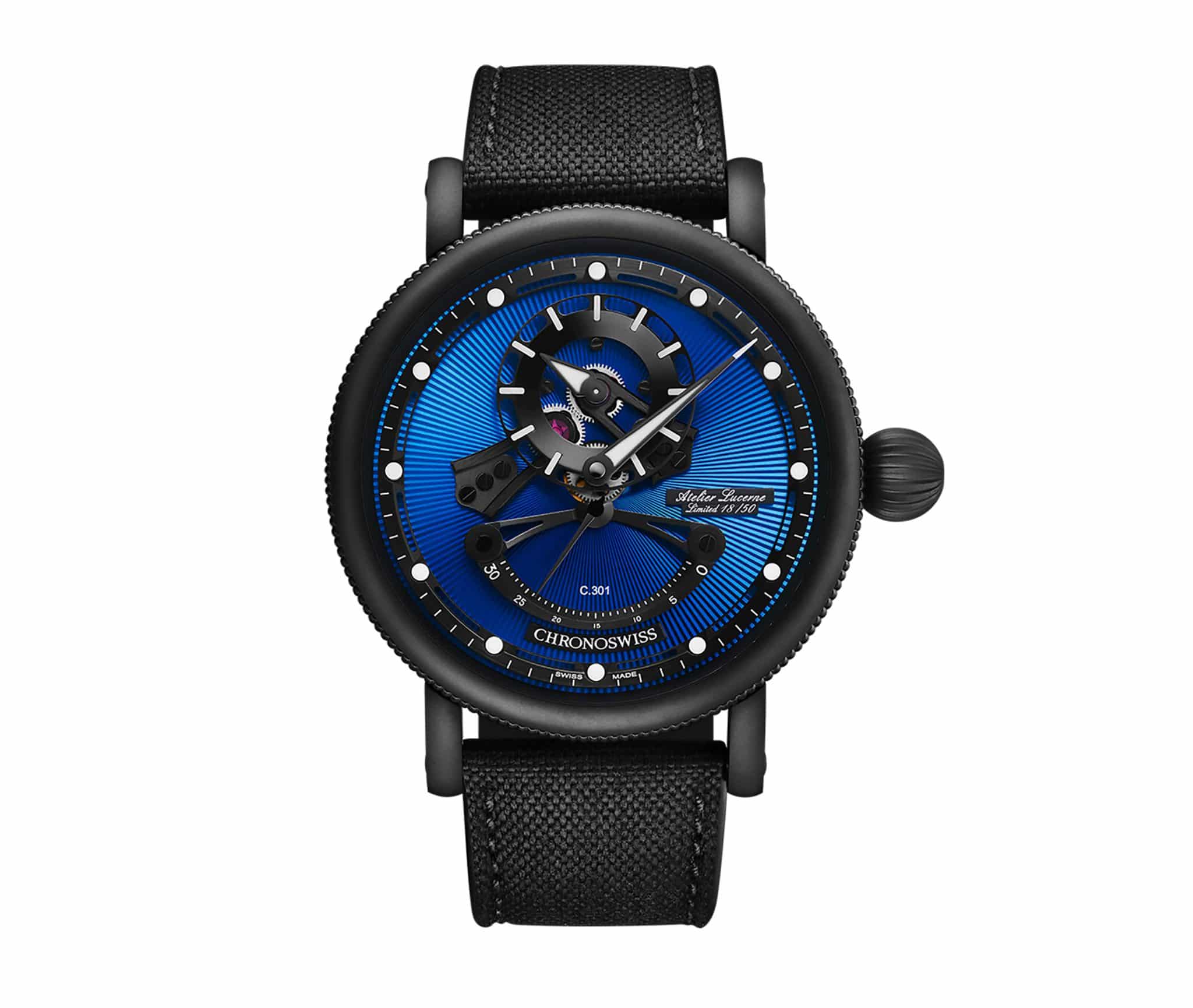 Chronoswiss Open Gear ReSec Blue on Black