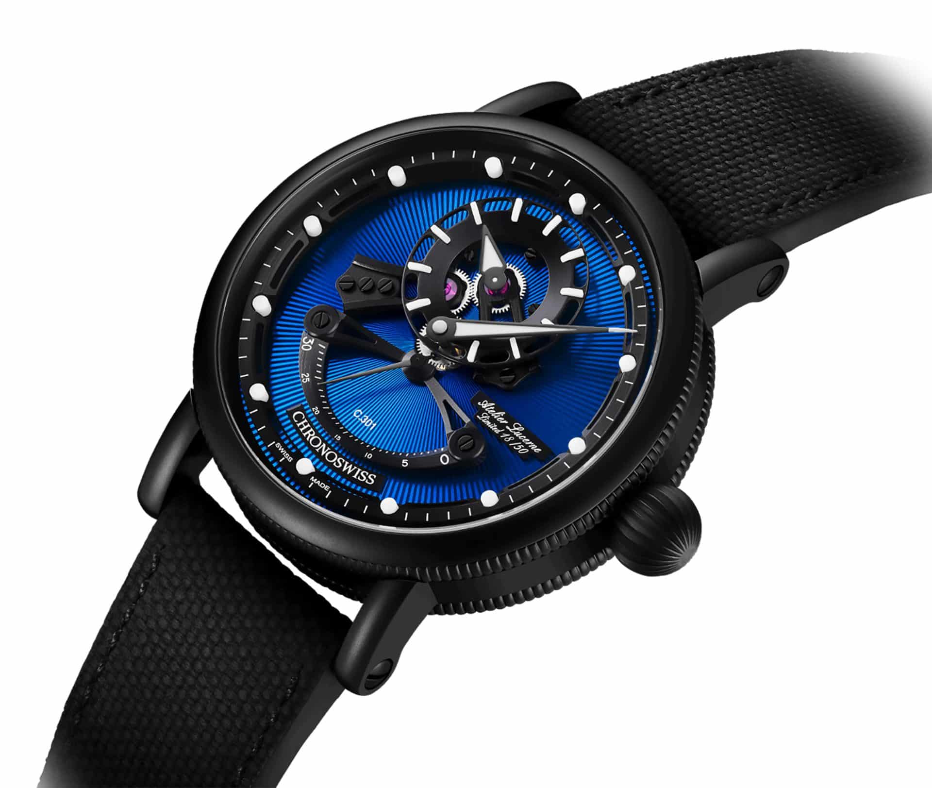Chronoswiss Open Gear ReSec Blue on Black