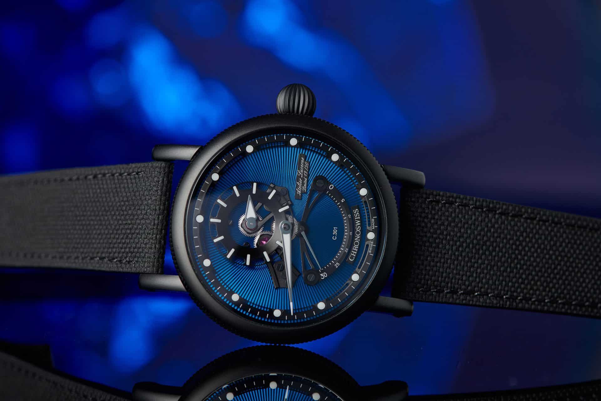 Chronoswiss Open Gear ReSec Blue on Black